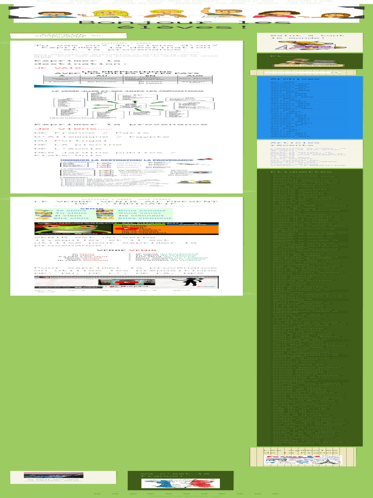 Verbe Venir au Présent Simple | PDF