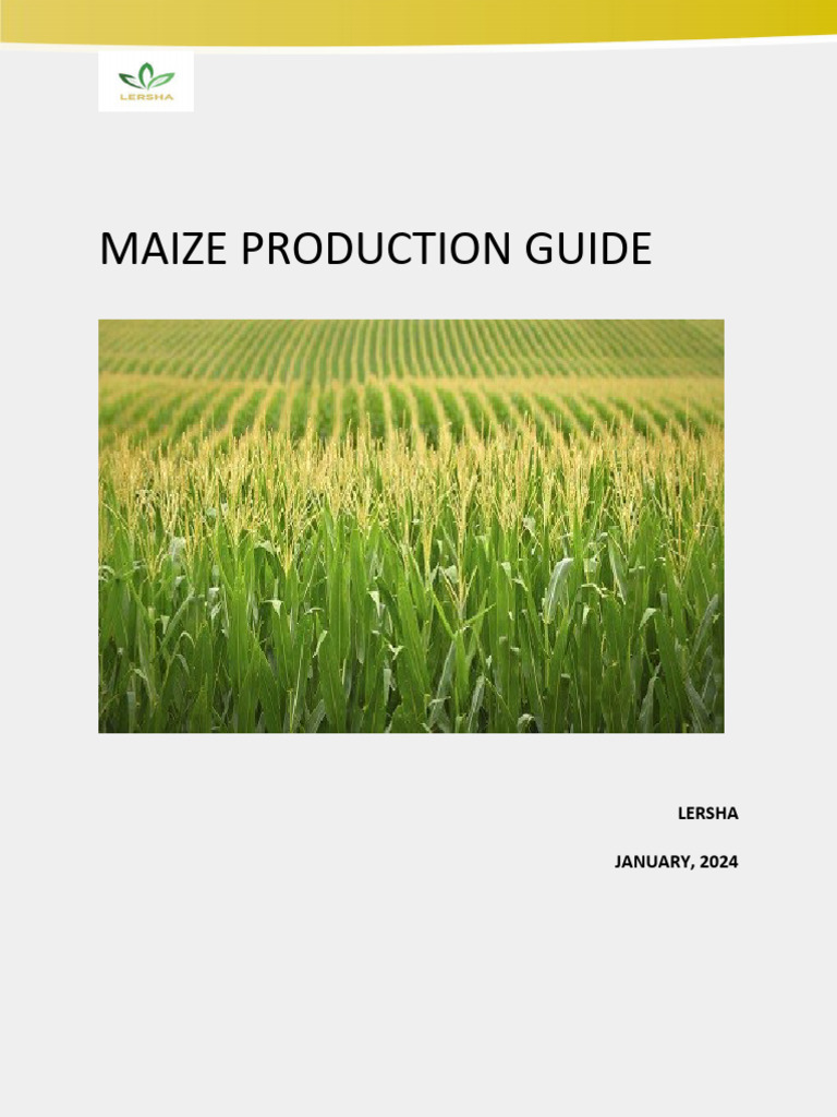 Maize Manual English | PDF | Tillage | Soil