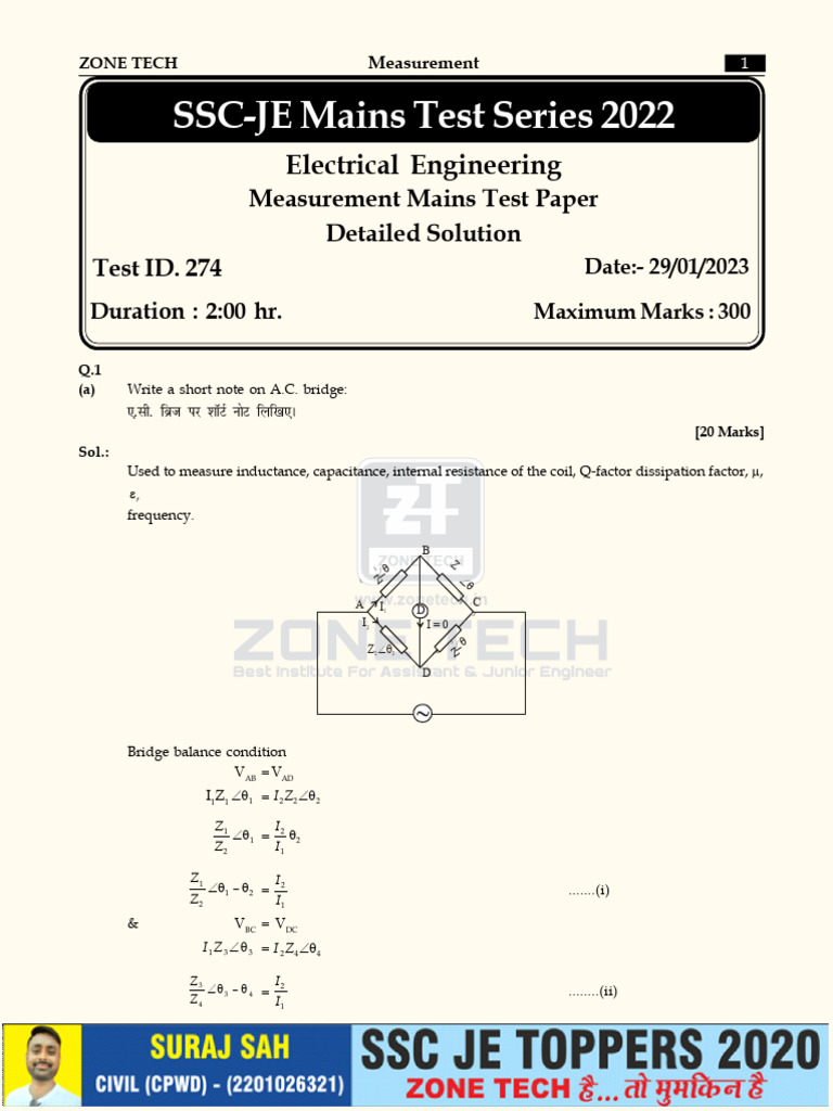 SSC Je Mains Test Series 441 | PDF