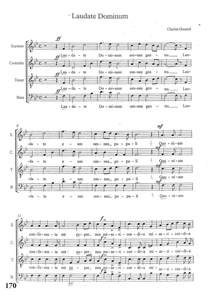 Laudate Dominum - Gounod | PDF