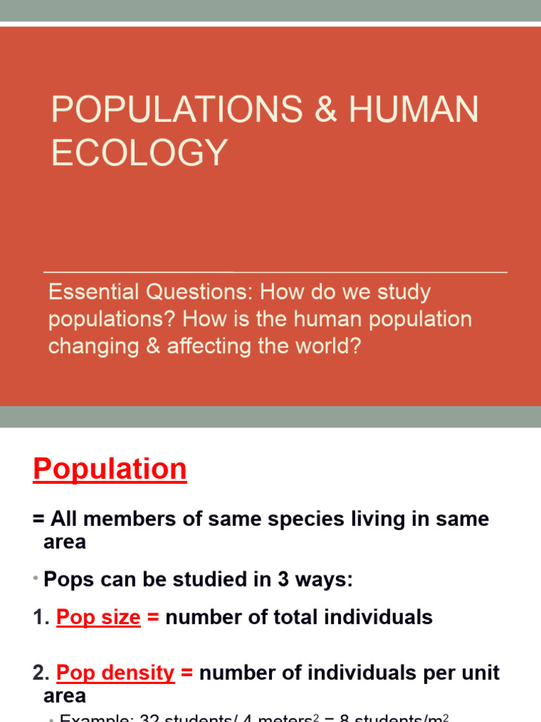 Populations & Human Ecology | PDF | Economic Growth | Family Planning