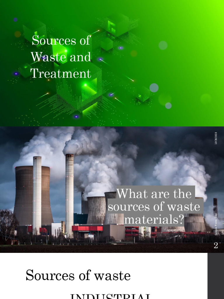 Sources of Waste and Treatment | PDF | Landfill | Waste
