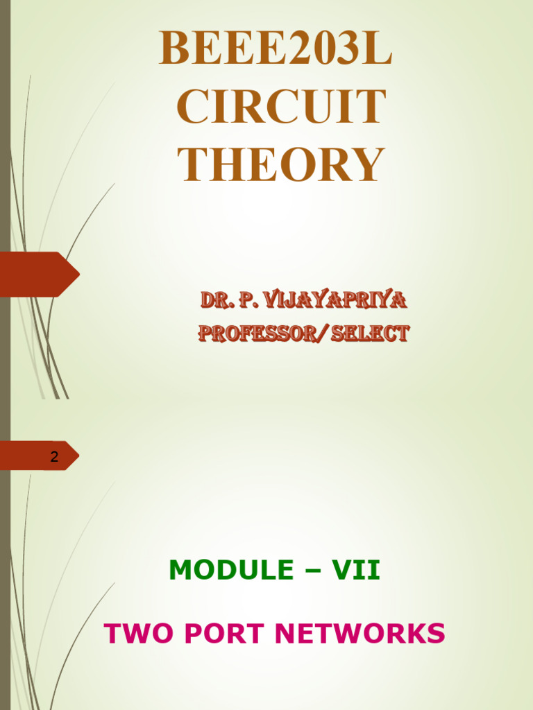 Two-Port Network Interconnections Guide | PDF | Electronic Engineering ...