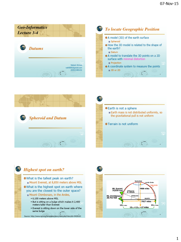 3 4 (Datums) | PDF | Latitude | Sea Level