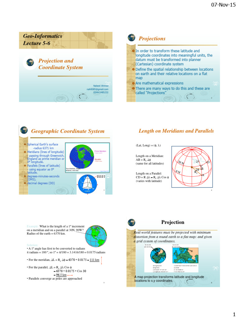 5 6 (Projections) | Download Free PDF | Latitude | Elementary Geometry
