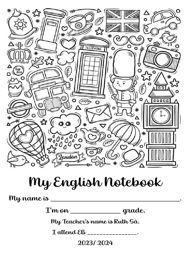 My English Notebook Cover Design | PDF | Language Arts & Discipline ...