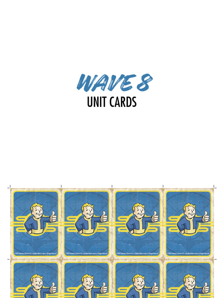 Fallout Wave 8 Unit Cards Overview | PDF
