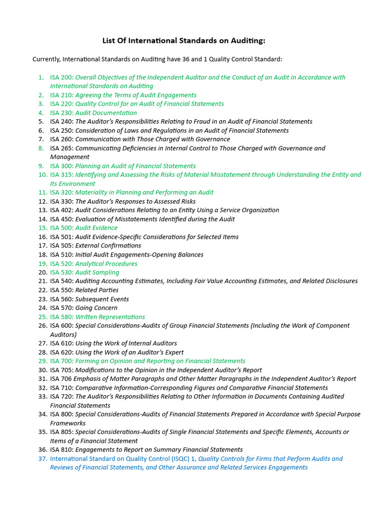 Isa, Ifrs, Ias | PDF