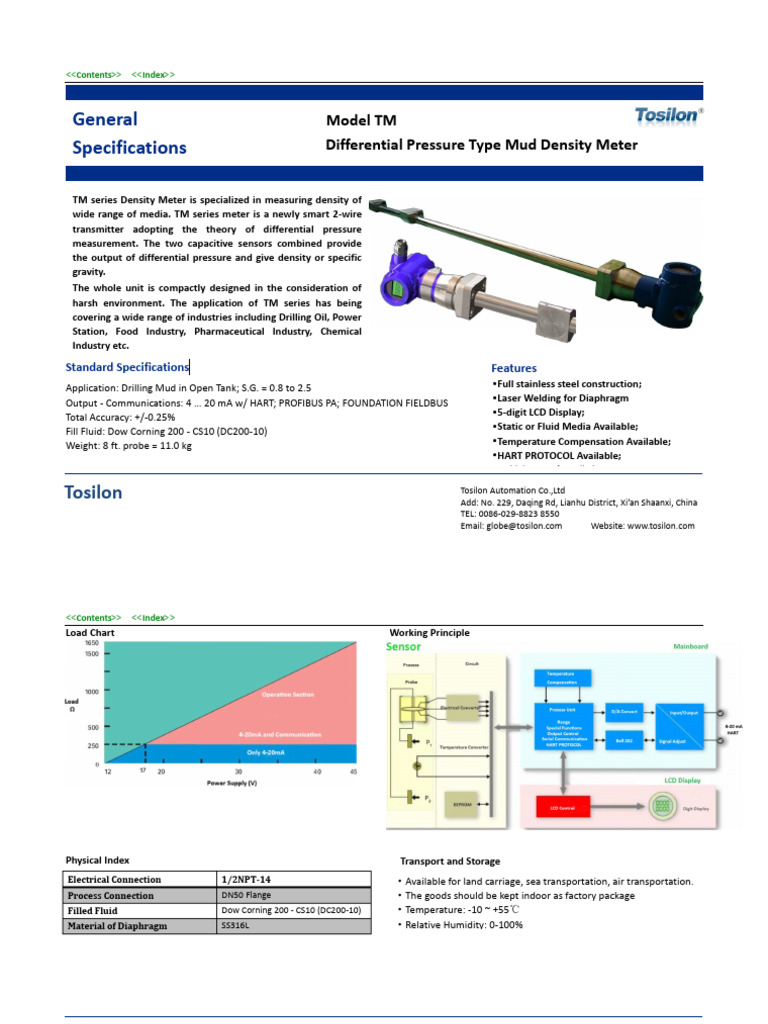 Tlison Density Sensor Manual | PDF