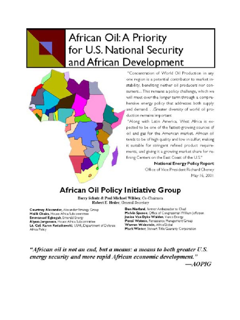 African Oil Policy Initiative Group - White Paper | PDF | The United ...