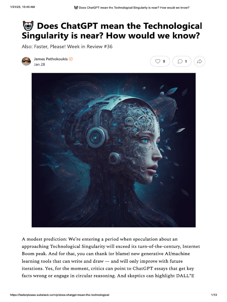 Does ChatGPT Mean The Technological Singularity Is Near - How Would We ...