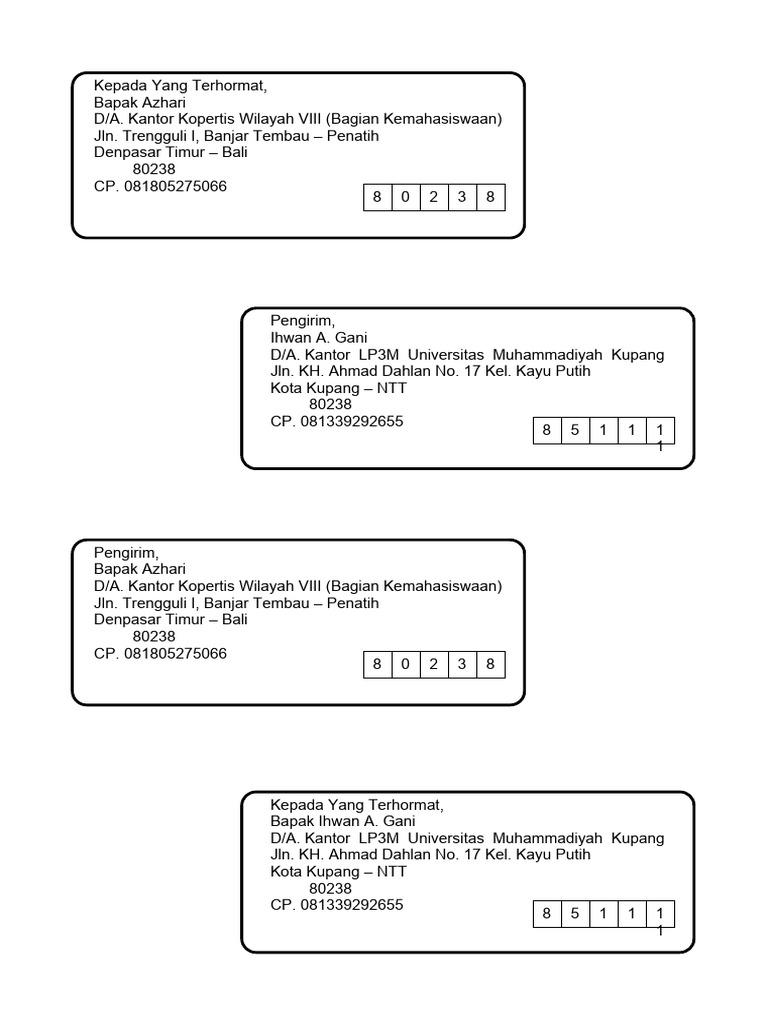 Kepada Yth Kopertis | PDF