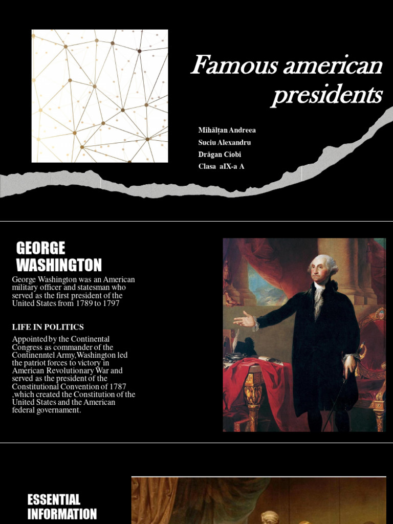 Famous Presidents | PDF | George Washington | Barack Obama
