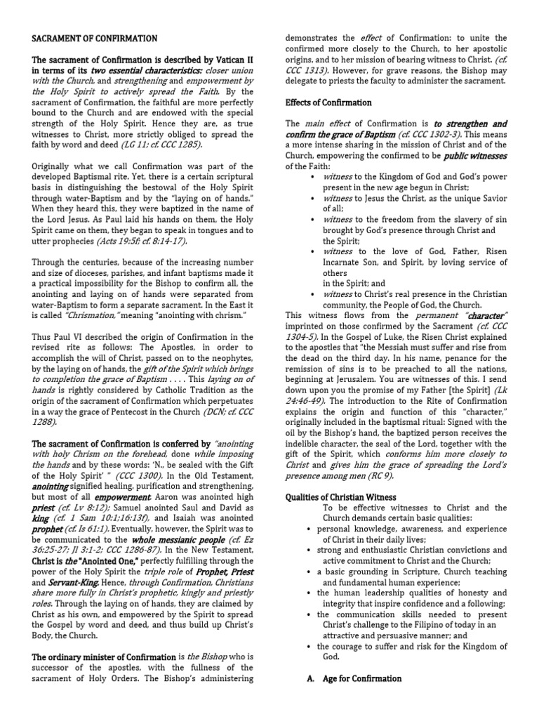 Confirmation | PDF | Confirmation | Baptism