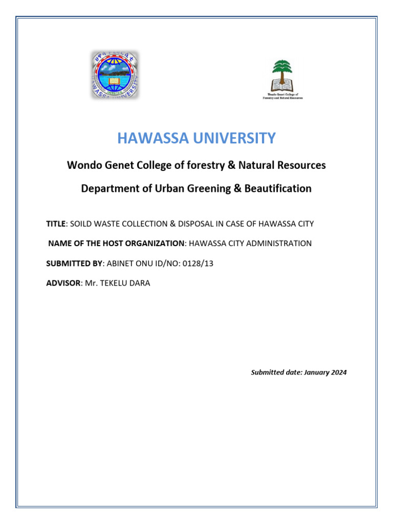 Solid Waste Management in Hawassa City | PDF | Waste Management | Waste