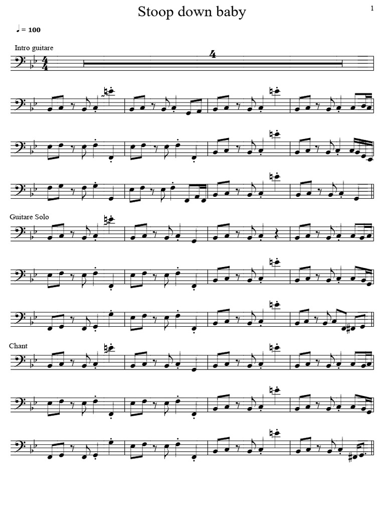 Stoop Down Baby | PDF