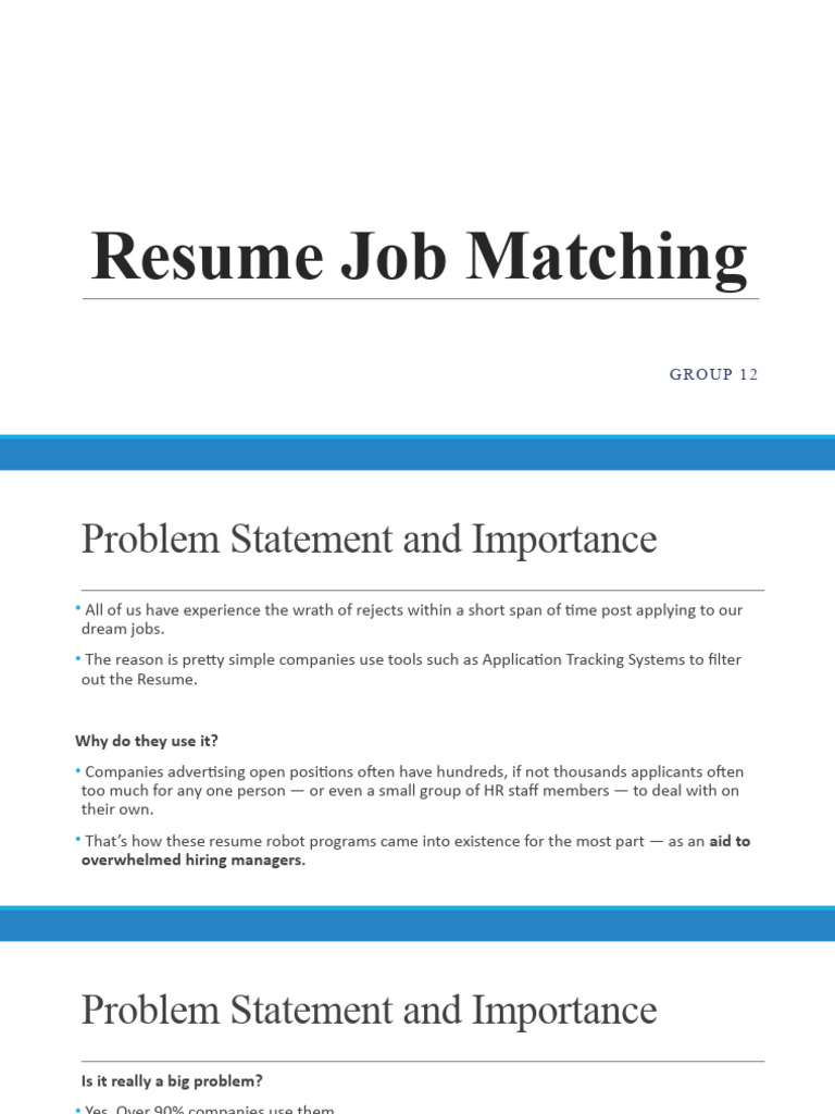 Resume Job Matching | Download Free PDF | Résumé | Cognitive Science