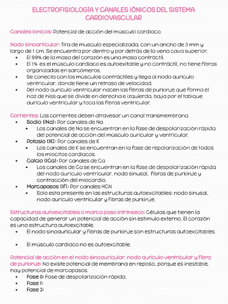 Electrofisiología-Canales Ionicos Scardiovascular 240201 180659 | PDF