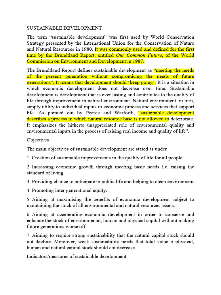 Sustainable Development Pdf Sustainability Sustainable Development