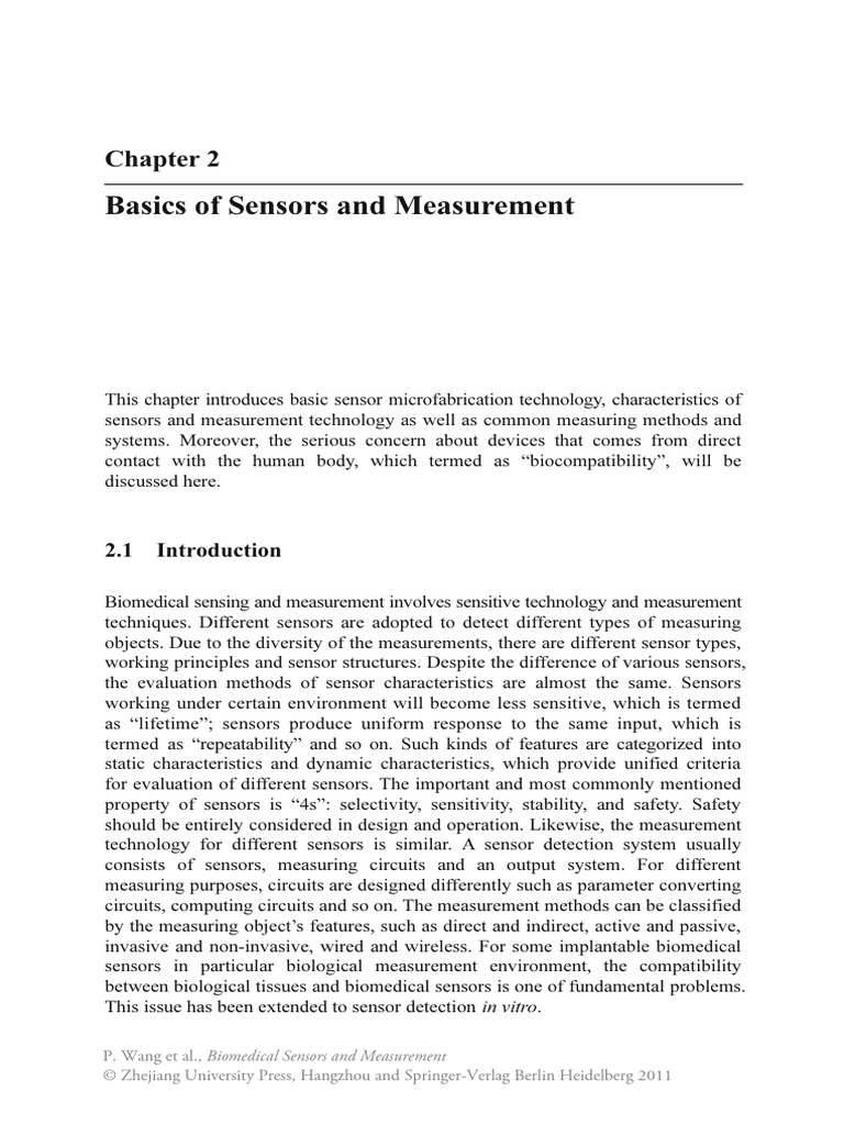 Basics of Sensors and Measurement | PDF | Sensor | Physical Sciences