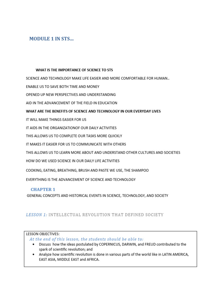 Module in STS | PDF | Science | Scientific Method
