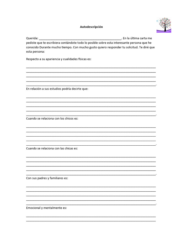 Carta Autoestima | PDF