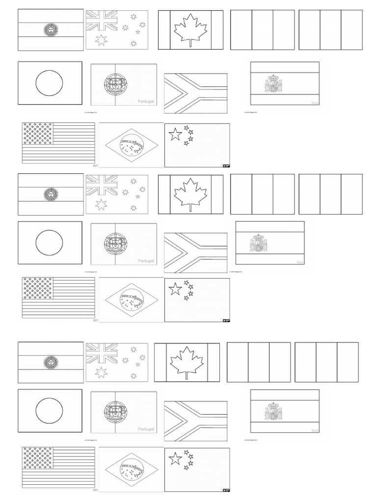 Flags - Coloring - Exercises | PDF