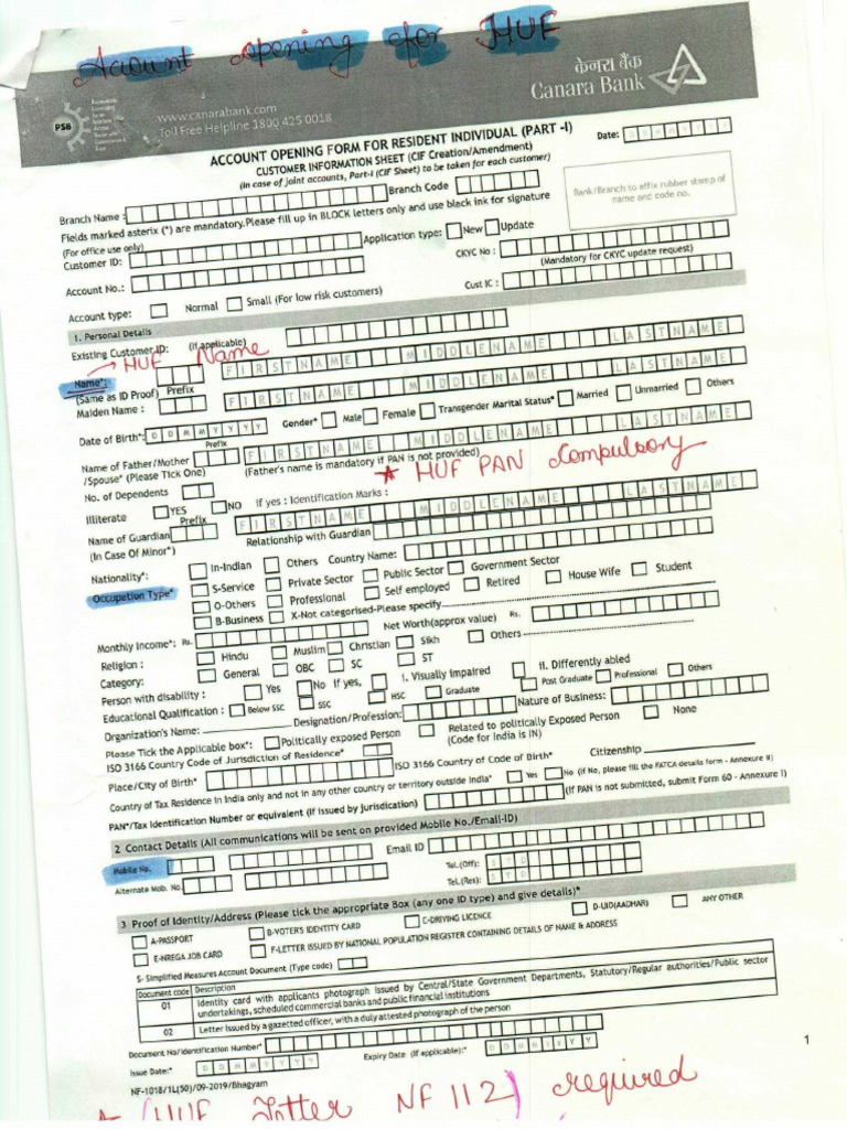 Sample Application of HUF | PDF
