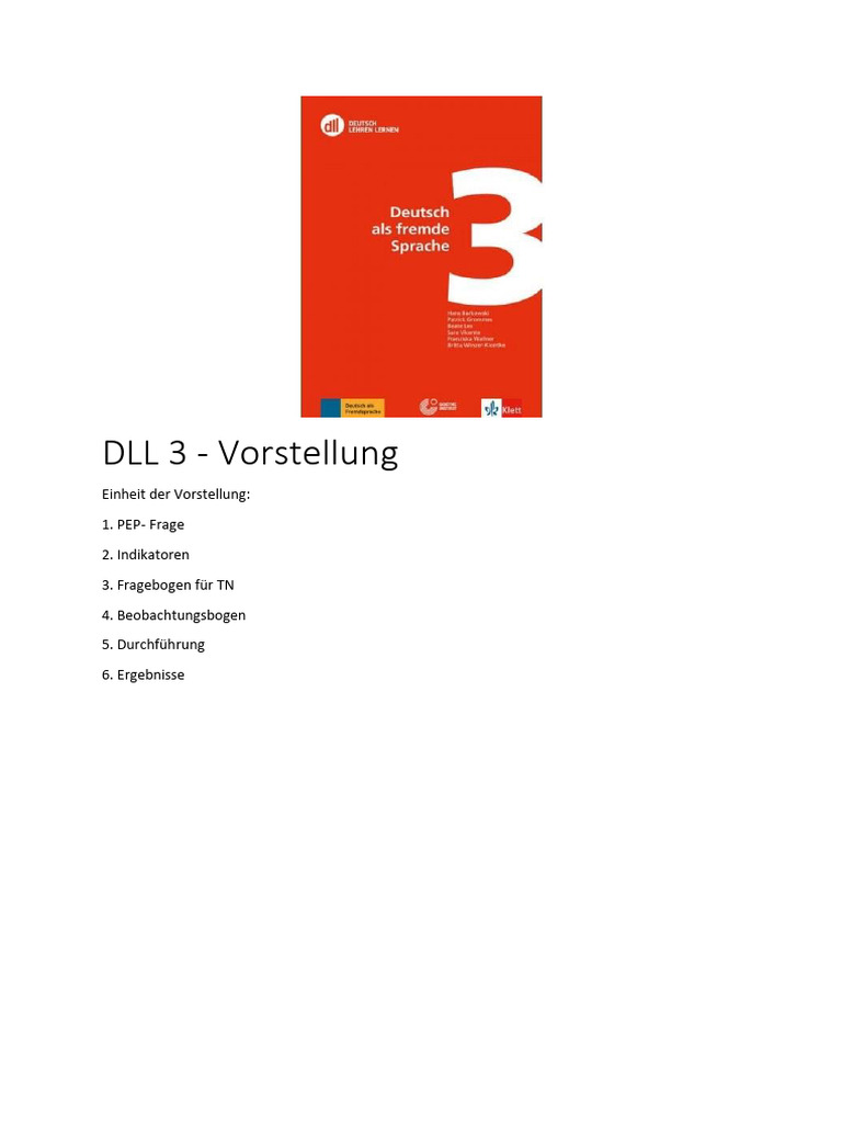 DLL 3 - Vorstellung | PDF