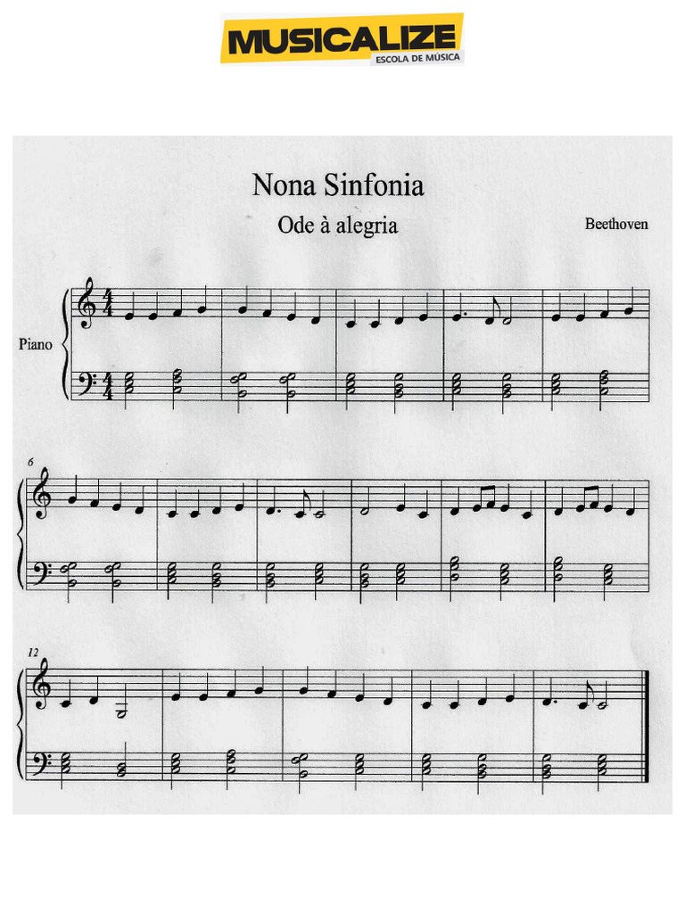Nona Sinfonia - Ode à Alegria | PDF