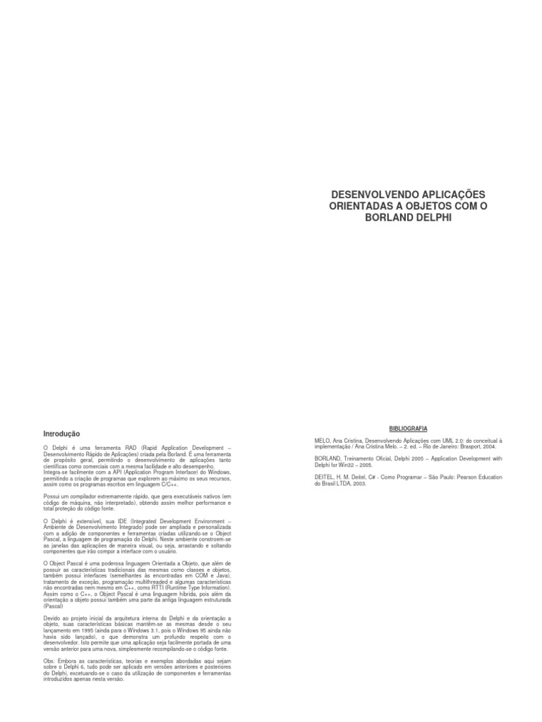 Apostila Delphi 7 em Formato Livreto para Imprimir | PDF | Microsoft Access | Active X Data ...