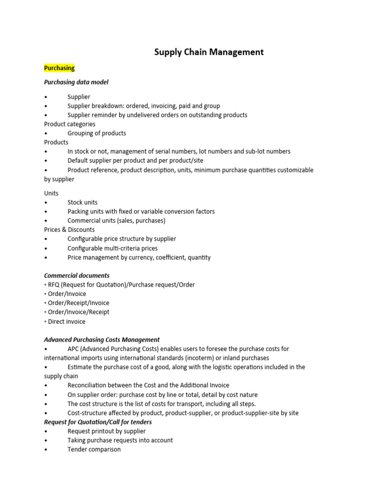 Supply Chain Management | PDF | Invoice | Receipt