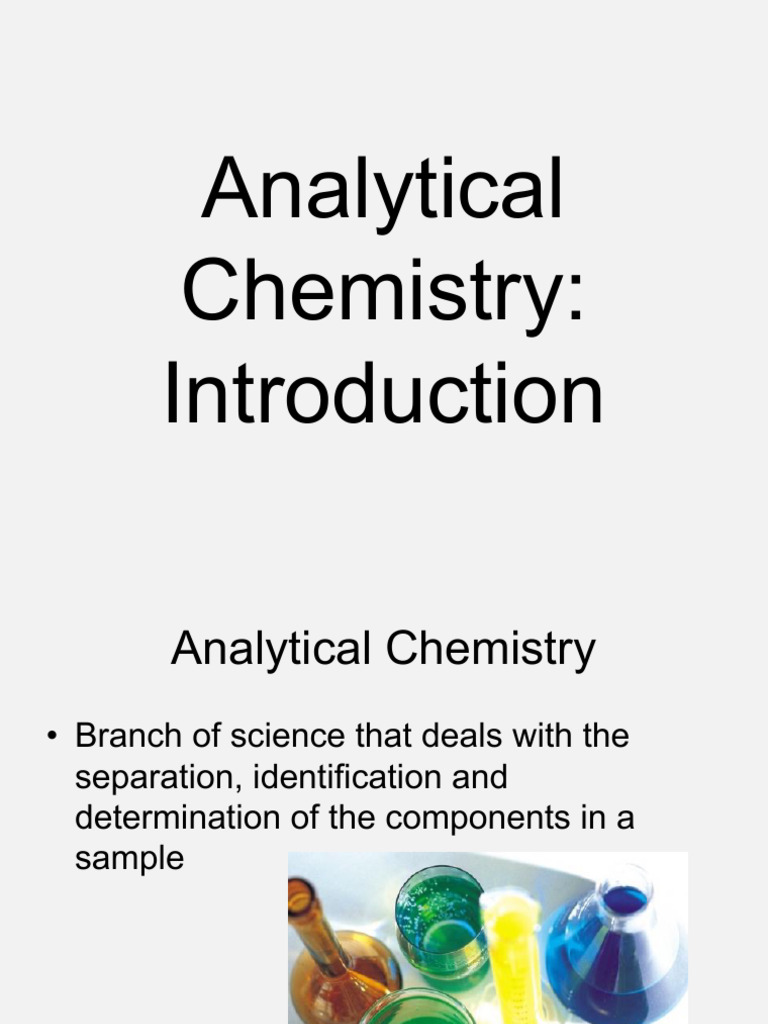 Introduction To Analytical Chemistry | PDF | Analytical Chemistry | Chemistry