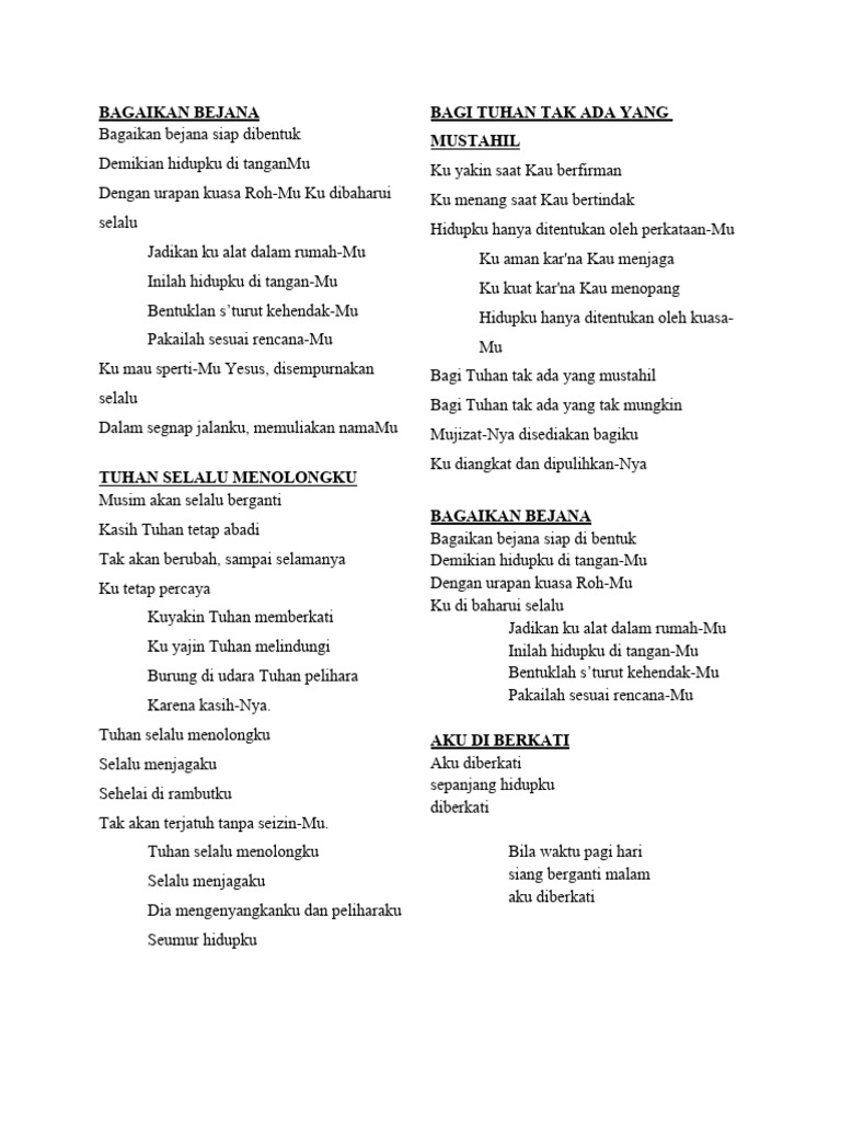 Lagu-Lagu Rohani | PDF