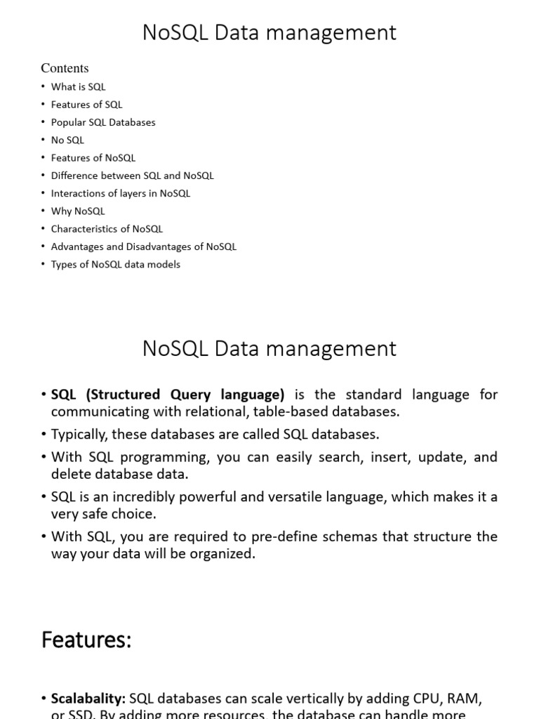 NoSQL Data Management (Unit5) | PDF