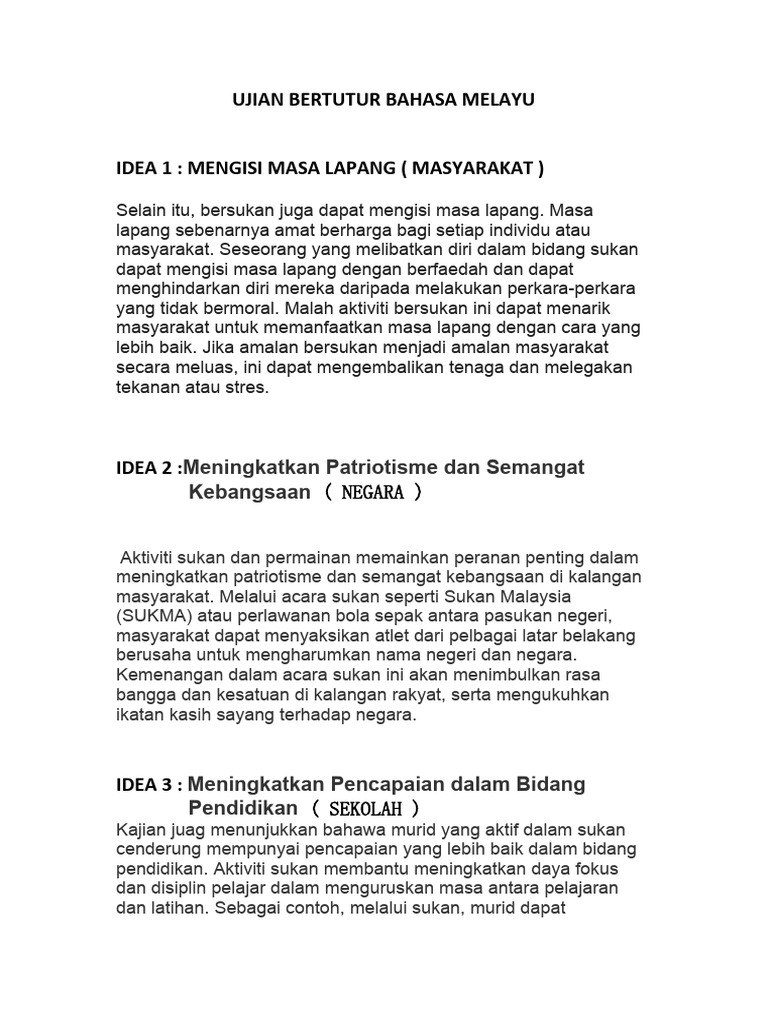 Ujian Bertutur Bahasa Melayu | PDF | Karier & Perkembangan