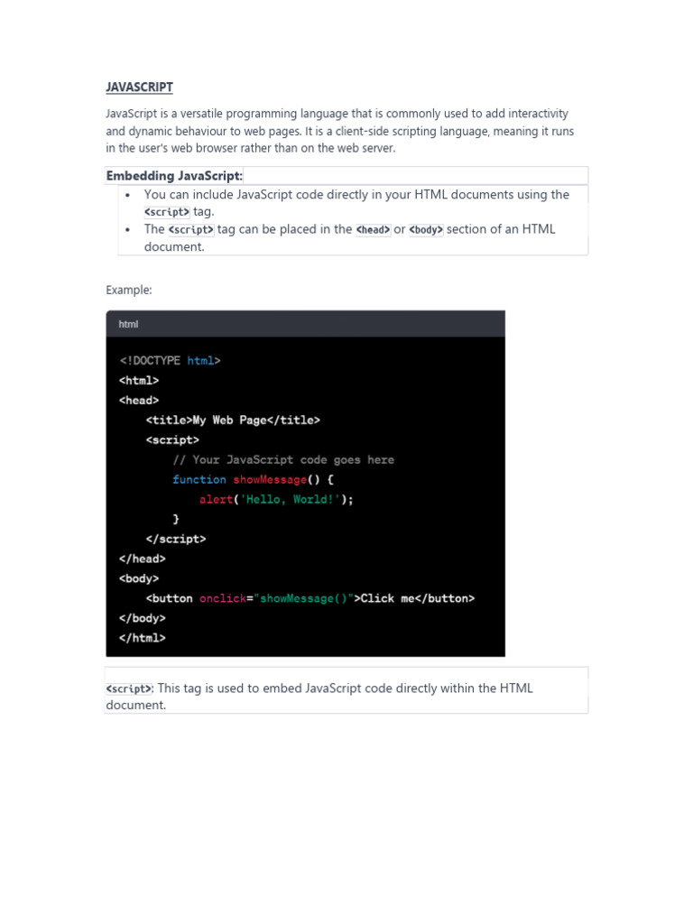 JAVASCRIPT | PDF | Dynamic Web Page | Java Script