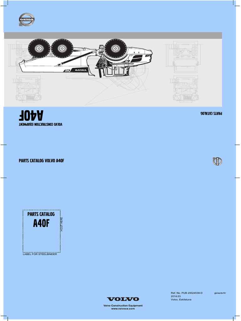 Volvo A40F Parts Catalog Overview | PDF | Machines | Manufactured Goods