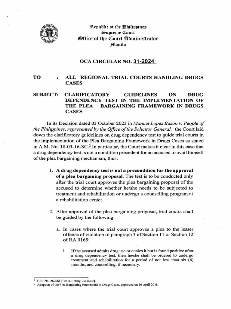 OCA Circular No. 31-2024 | PDF
