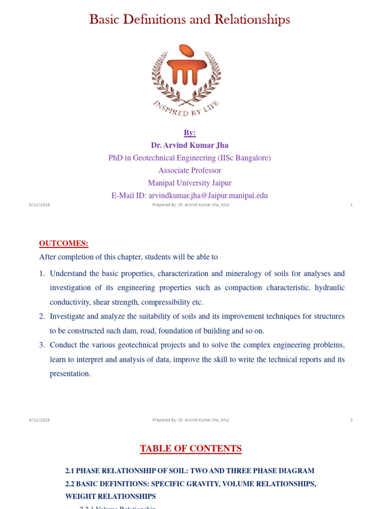 Basic Definitions and Relationships - PPT | PDF