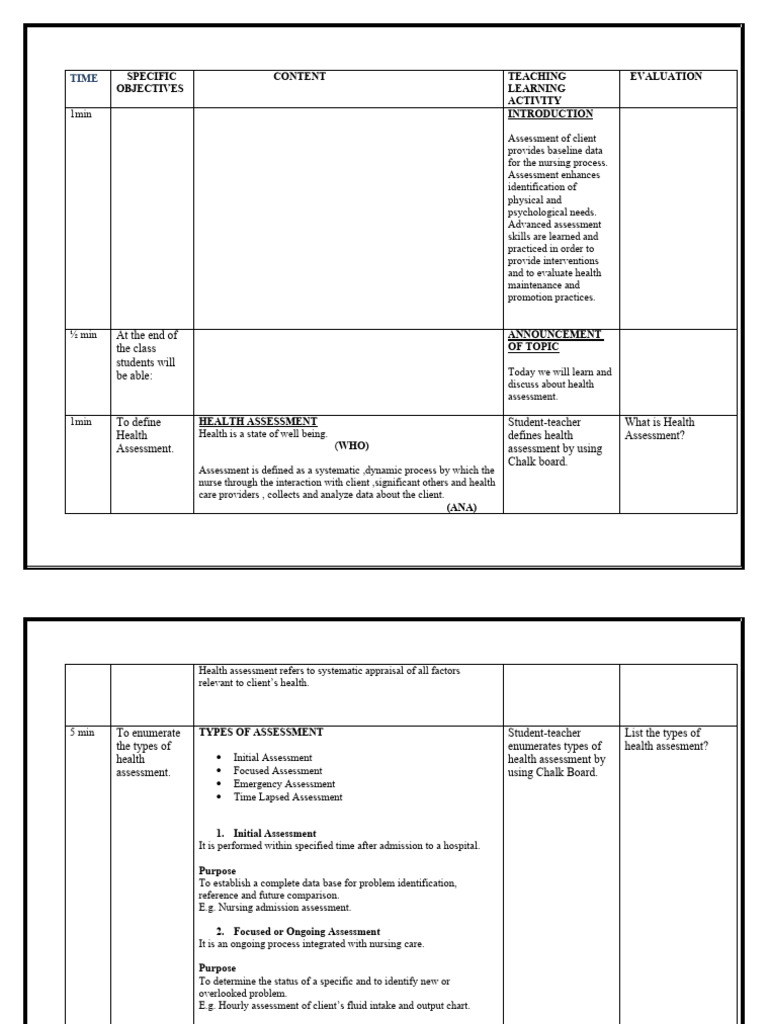 Lesson Physical Pdf Physical Examination Nursing