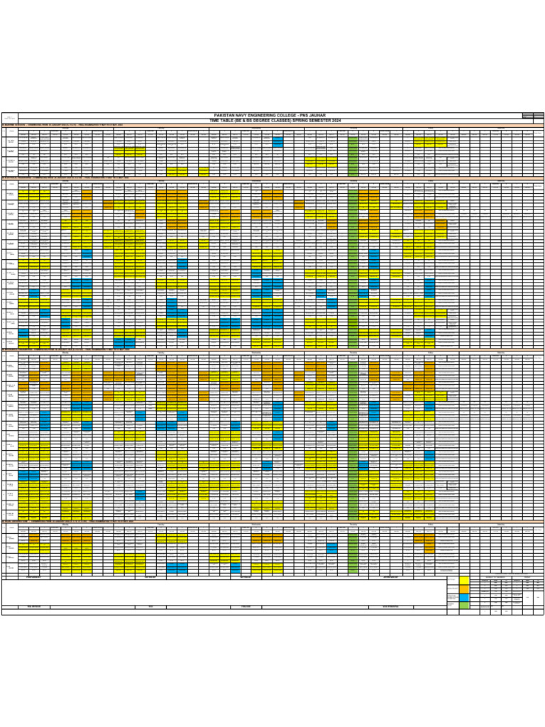 Updated (251100) Timetable Spring - 2024 | PDF