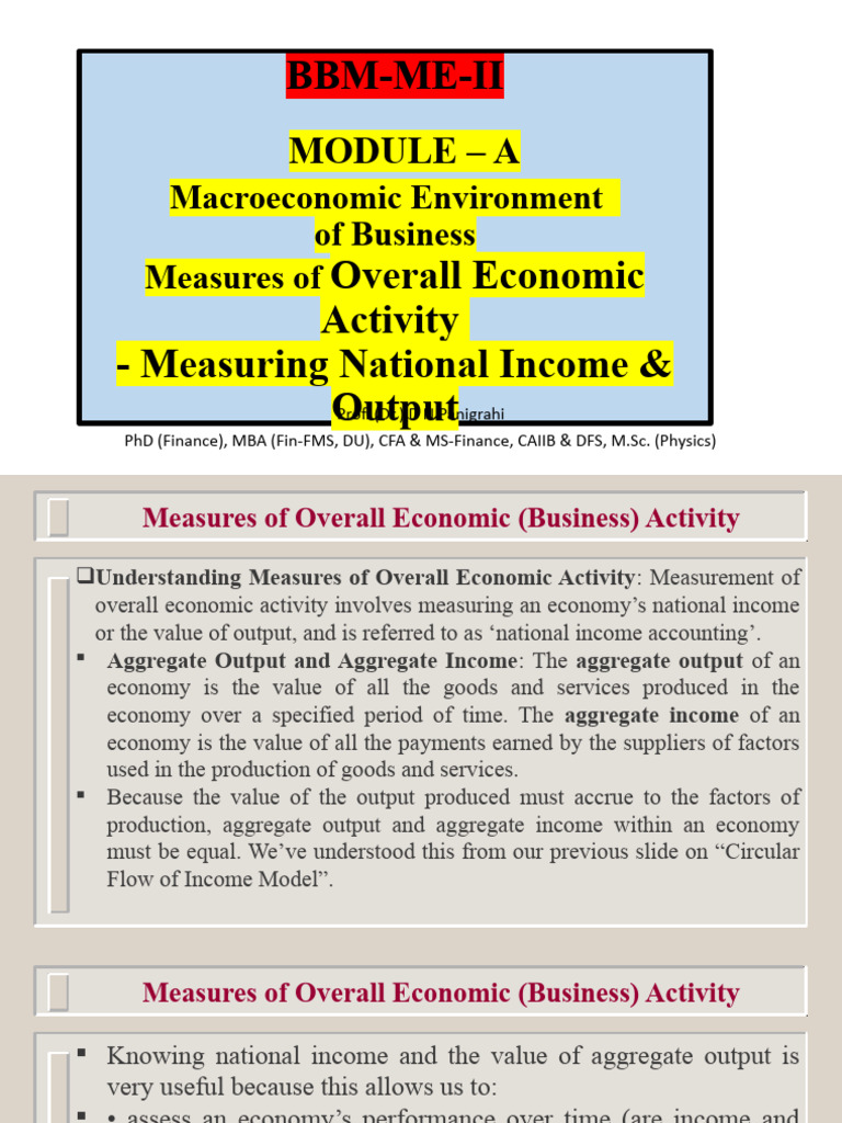Measuring National Income & Output | PDF | Finance & Money Management