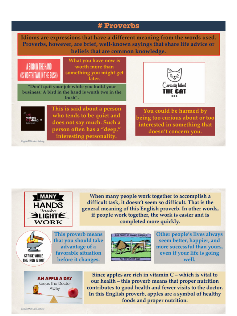 Proverbs | PDF | Proverb | Cognition