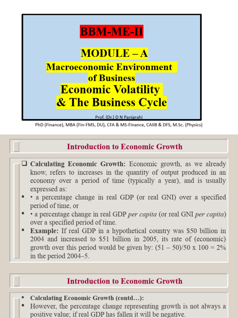 Economic Volatility & Business Cycle | PDF | Business Cycle | Recession