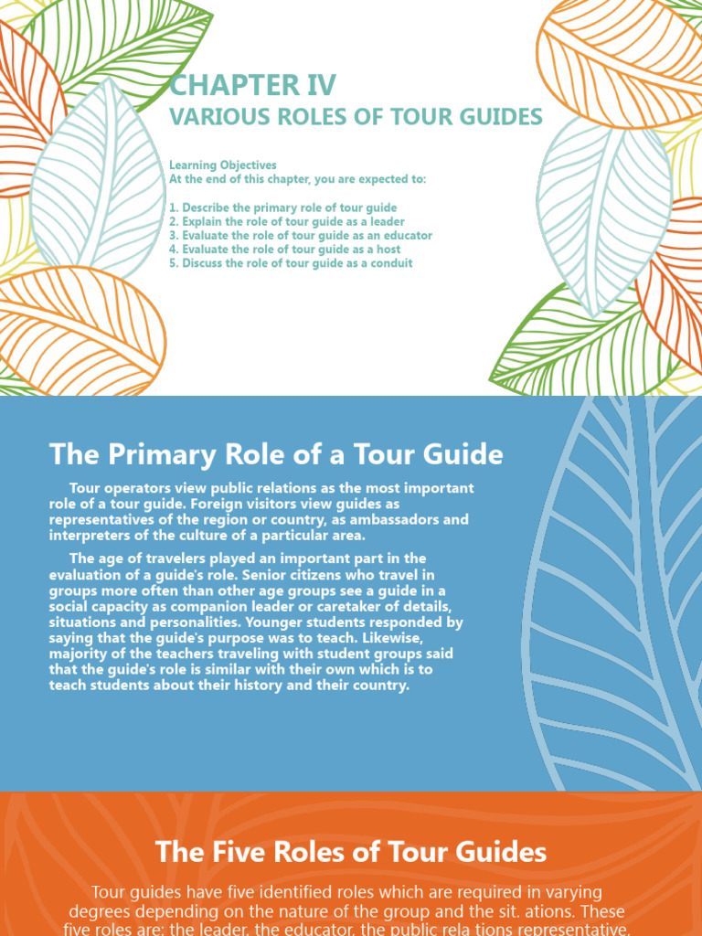 Roles of Tour Guides Explained | PDF