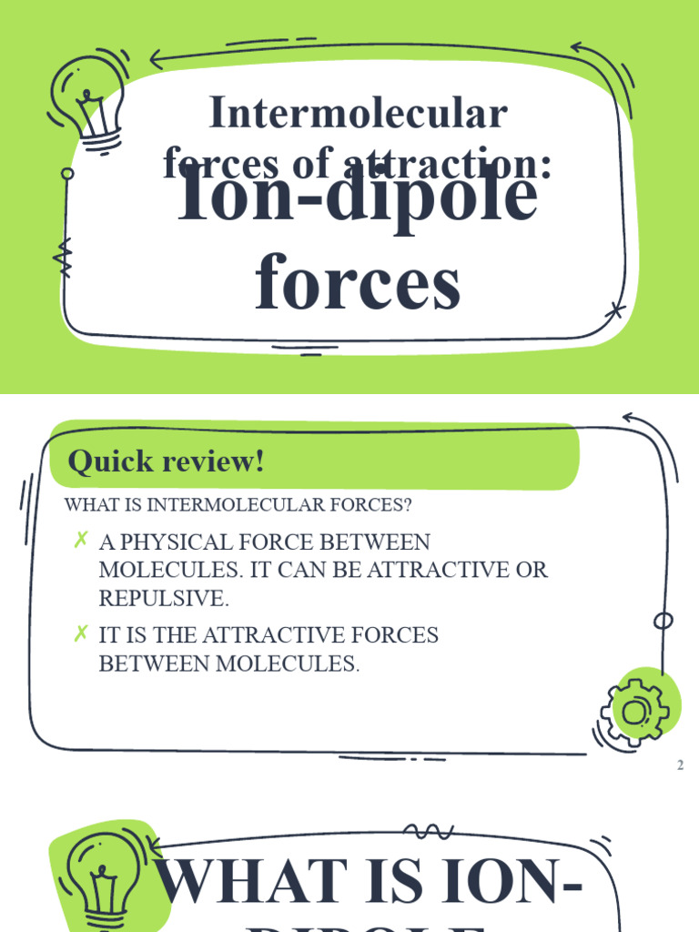 Ion-Dipole Forces | PDF