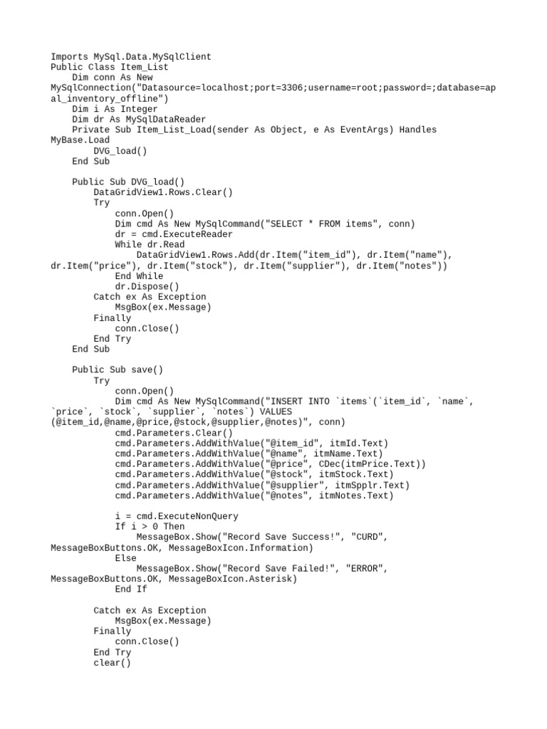 Source Code VB | PDF | Parameter (Computer Programming) | Information Technology