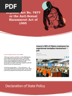 Powerpoint RA 7877 Anti Sexual Harassment Act of 1995 Final | PDF ...