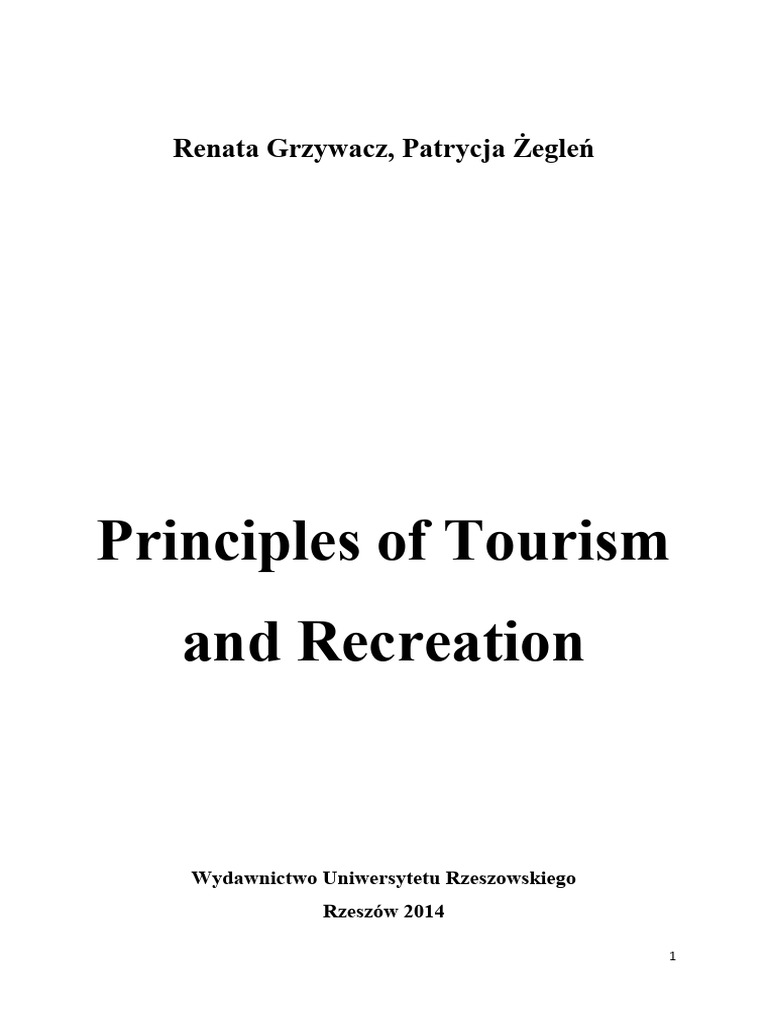 Principles of Tourism and Recreation | PDF | Tourism | Motivation